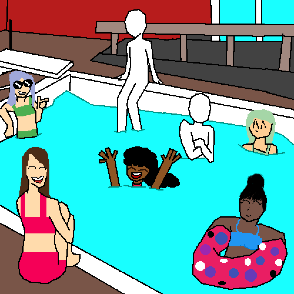 Pixilart - Pool Party by coolpinkpanther