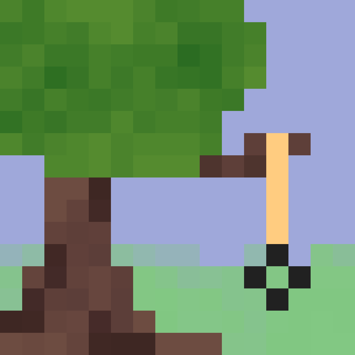Pixilart - 16x16 Tree with Rope by Mushro0m