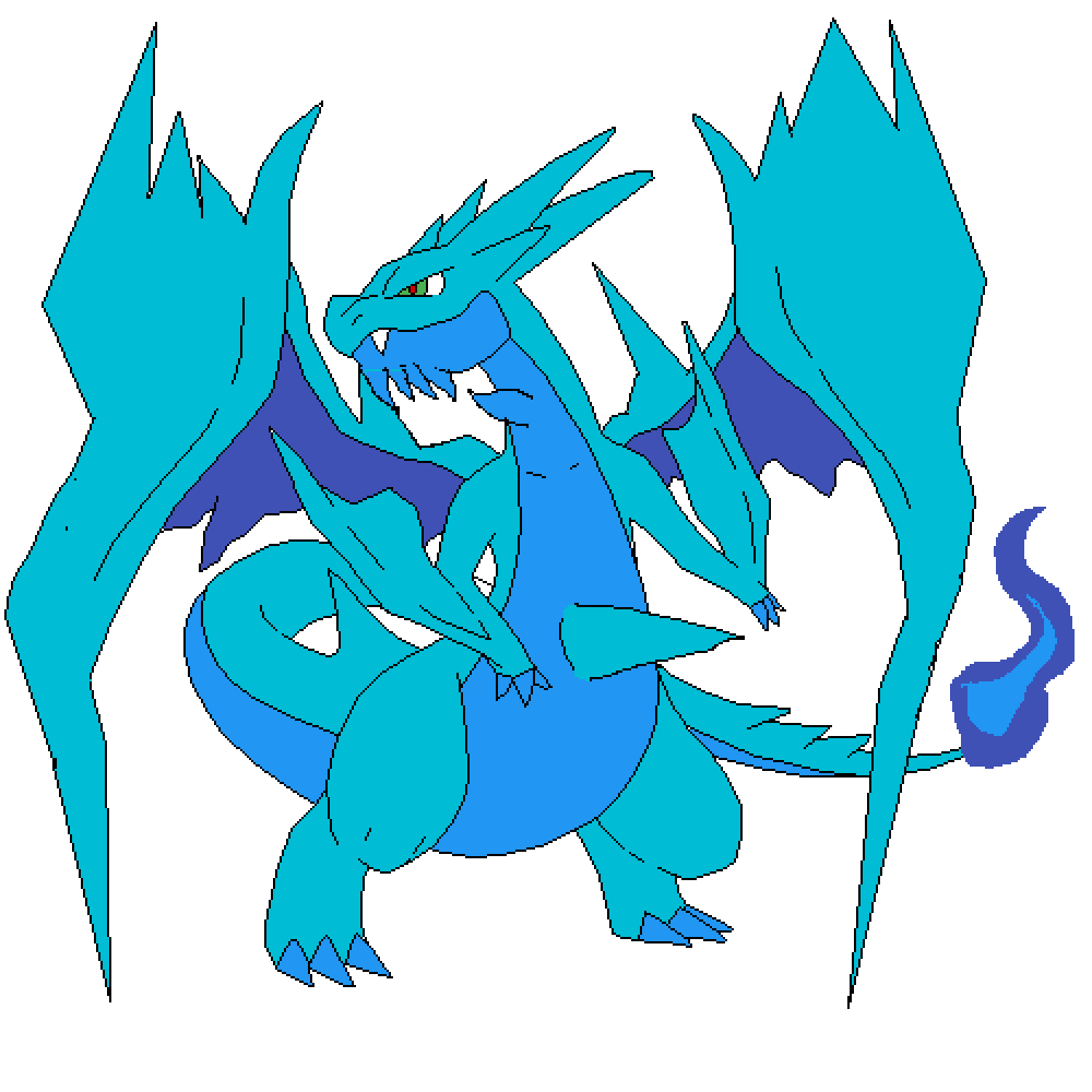 Pixilart - ice charizard by Innerslothh