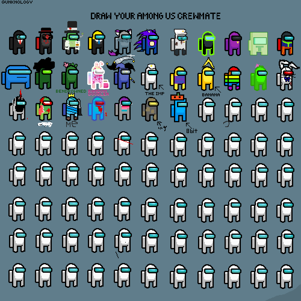 Editing 8 bit among us crewmate - Free online pixel art drawing tool ...