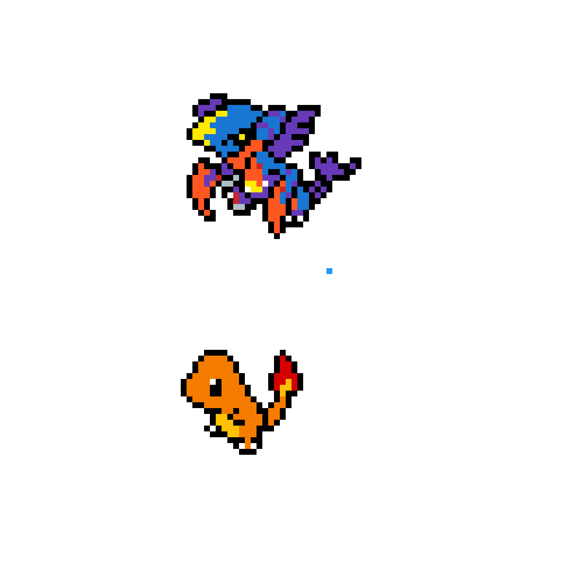 Editing mega garchomp - Free online pixel art drawing tool - Pixilart