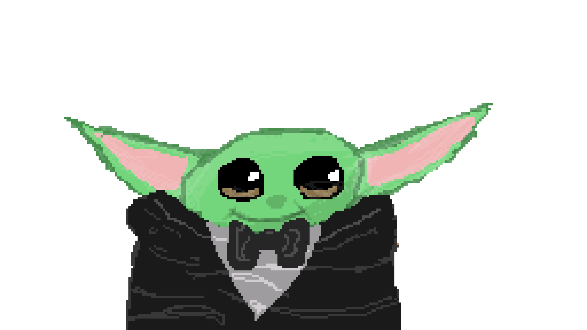 Editing baby yoda in a tux - Free online pixel art drawing tool - Pixilart
