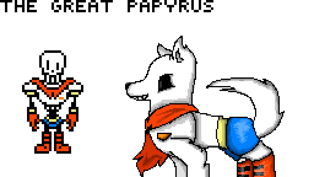 Pixilart - papyrus as a wolf by Floop