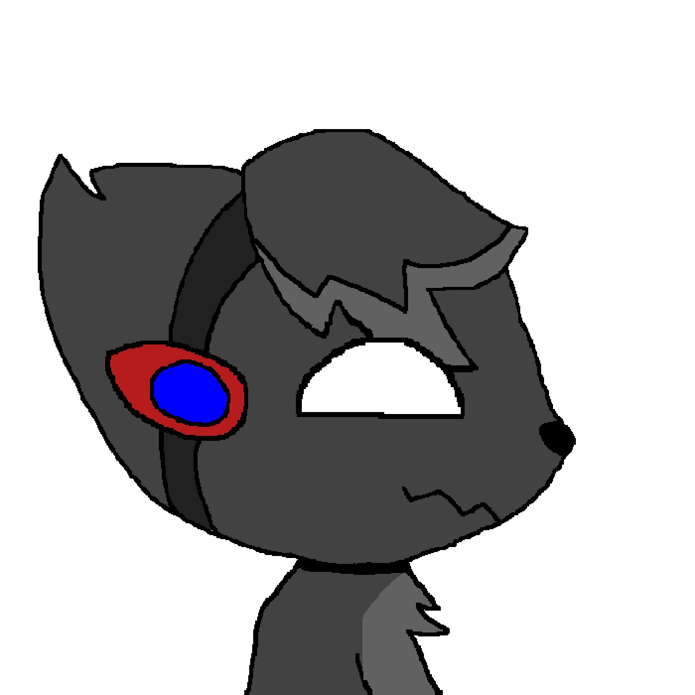 Pixilart - Dark Tails protogen by T0rm3nt0r