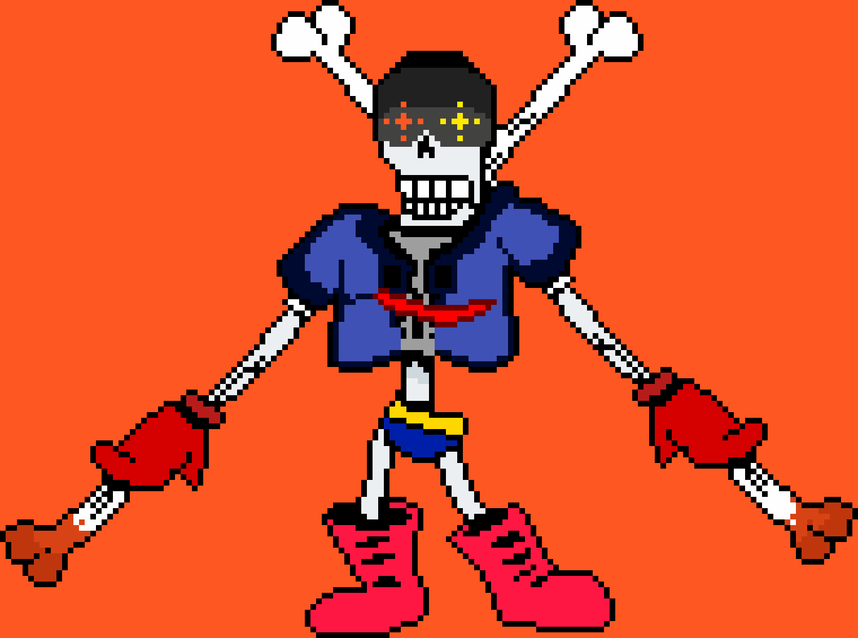 Pixilart - Papyrus Phase 5 Colored by Stratosfear