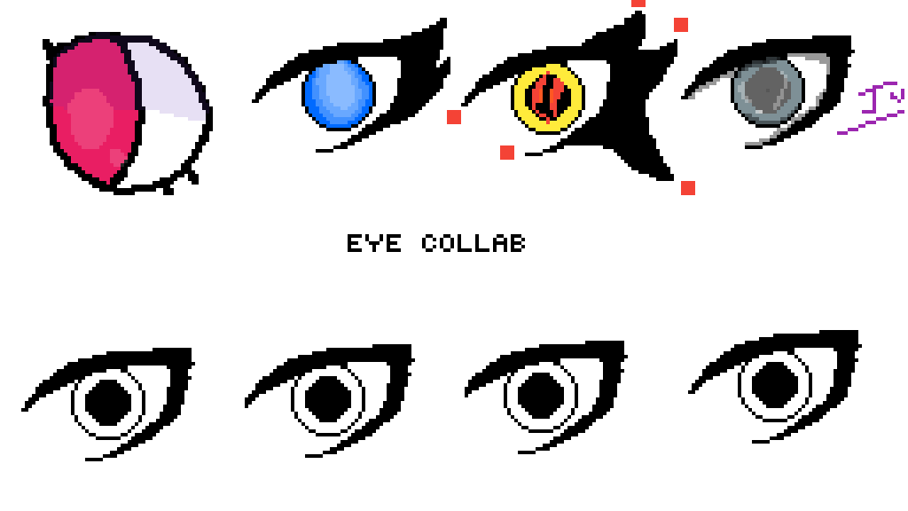Editing Eye Collab - Free online pixel art drawing tool - Pixilart