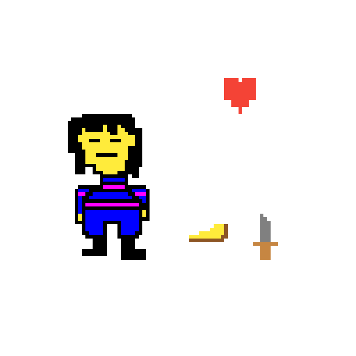 Editing Frisk - Free online pixel art drawing tool - Pixilart