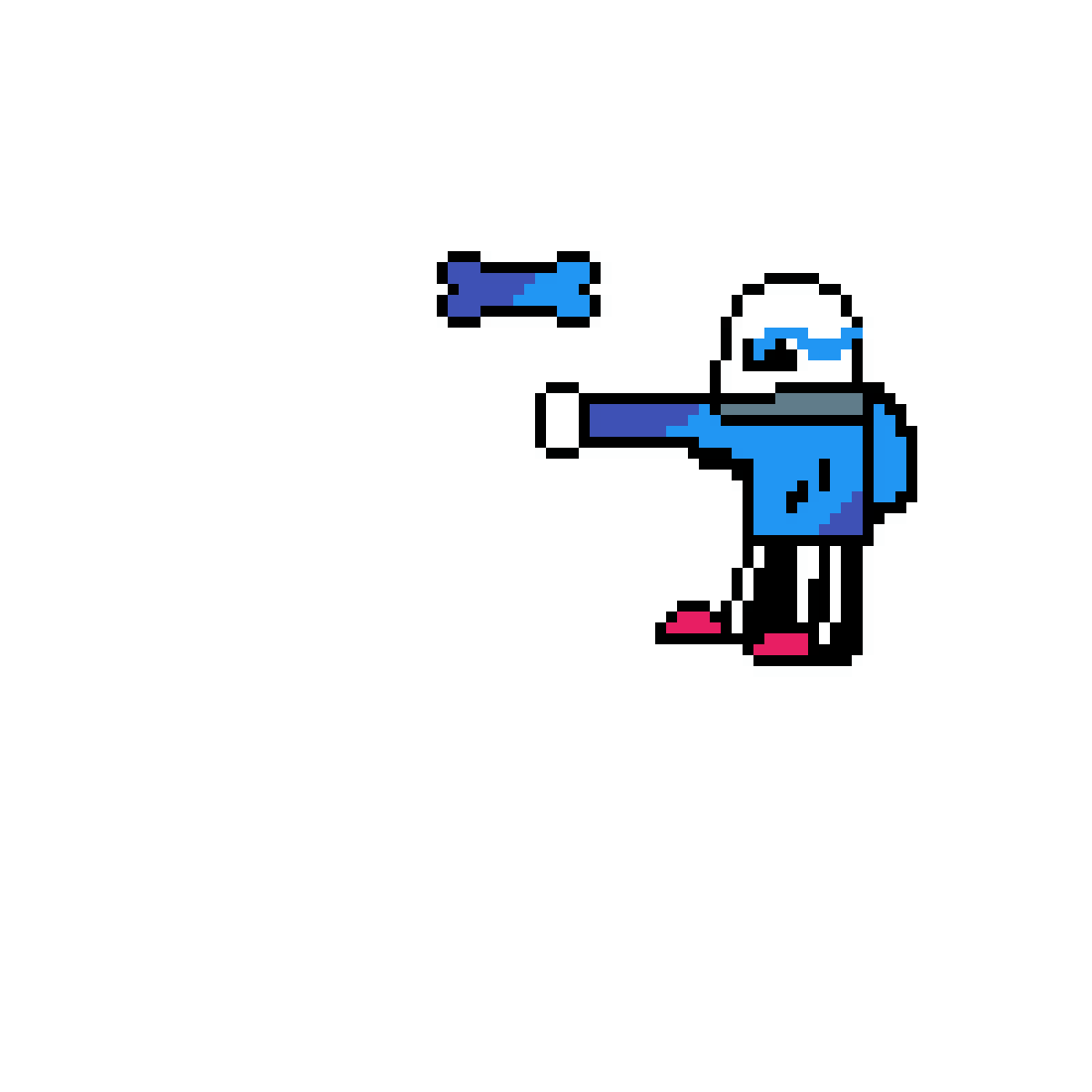 Pixilart - mad sans by chara-the-demon
