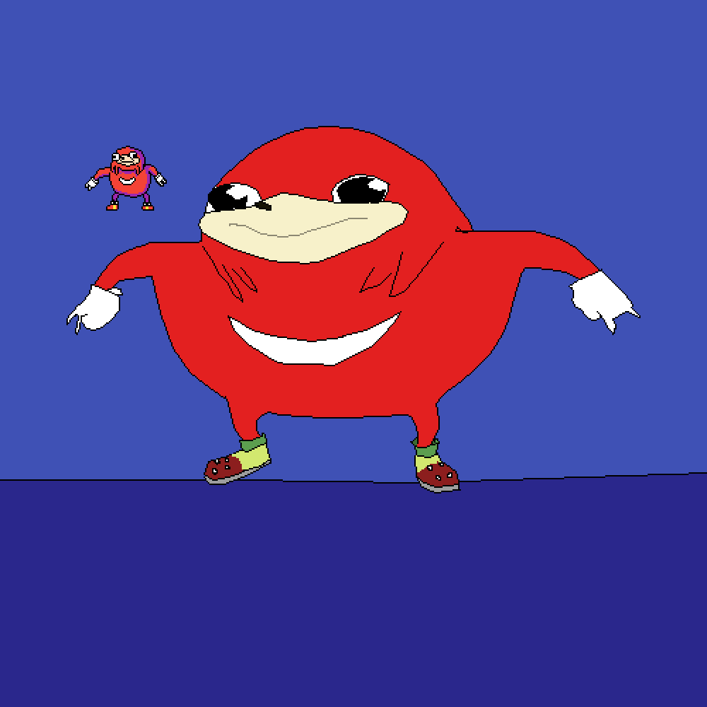 Editing Uganda Knuckles - Free online pixel art drawing tool - Pixilart