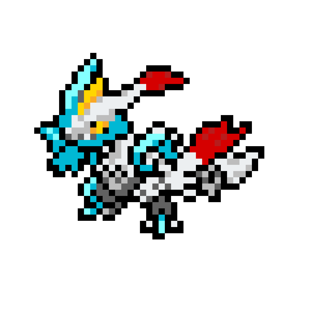 Pixilart - White Kyurem by Reshiram