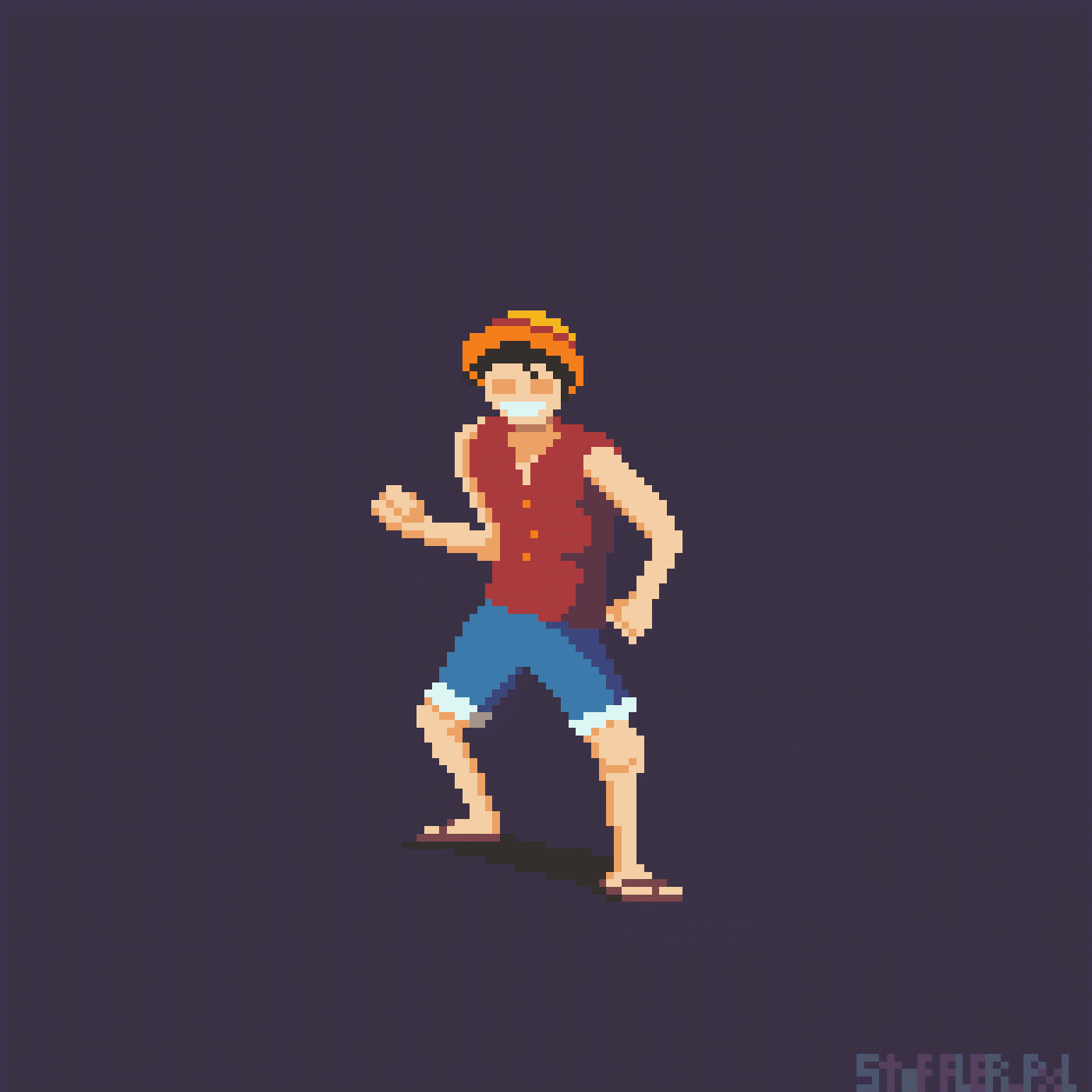 Pixilart - Luffy Onepiece by StofflerPxL