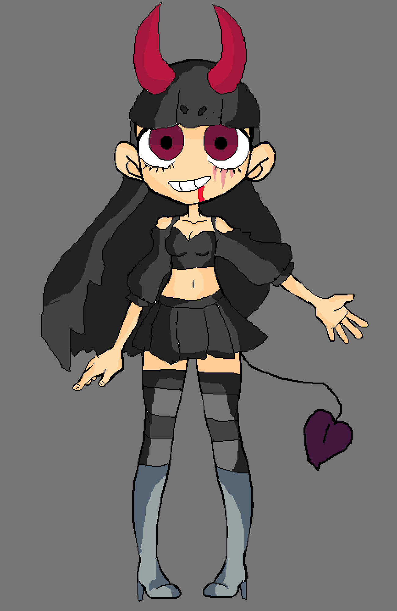 Editing demon girl - Free online pixel art drawing tool - Pixilart