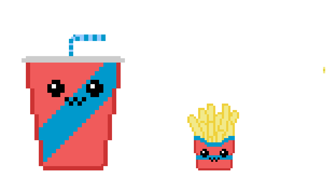 Editing Soda and fries - Free online pixel art drawing tool - Pixilart