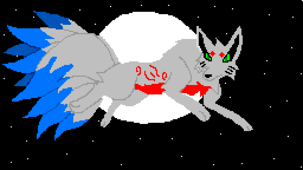 Pixilart Moon Kitsune By Firewolf247