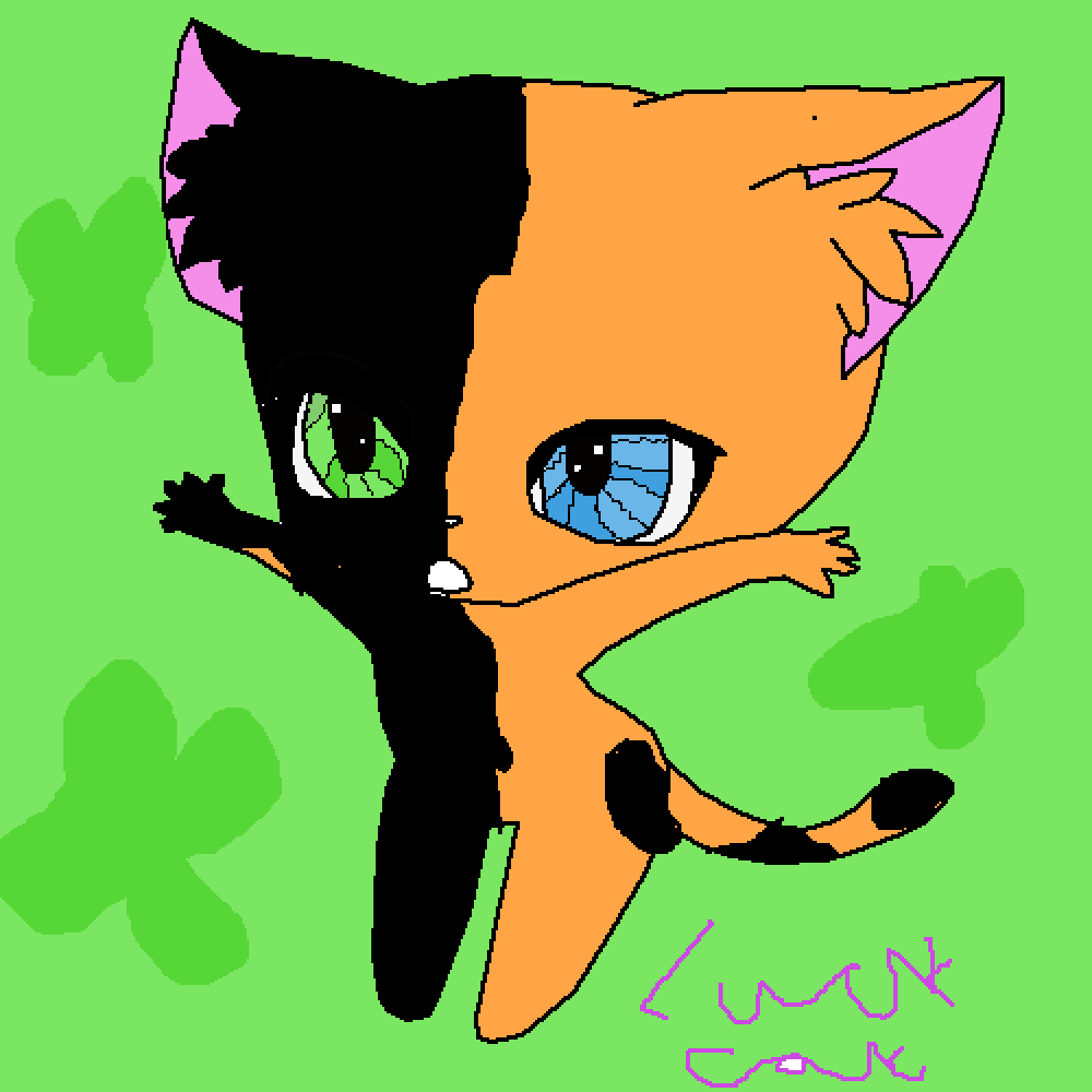 Pixilart - have you seen the half cat its soo kawaii by pinky15633