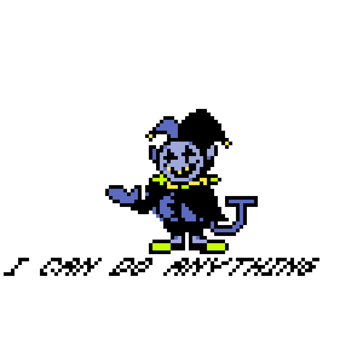 Pixilart - Custom Jevil Sprite Frustrated by Voidoomer