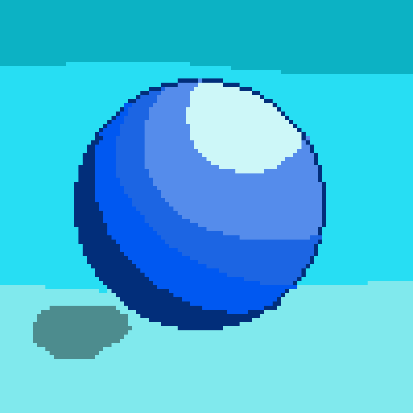 Pixilart - Sphere with blue color pallet by Blobfishlover