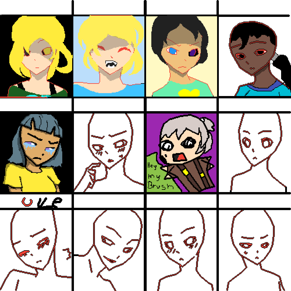 Editing mine the girl crying - Free online pixel art drawing tool ...