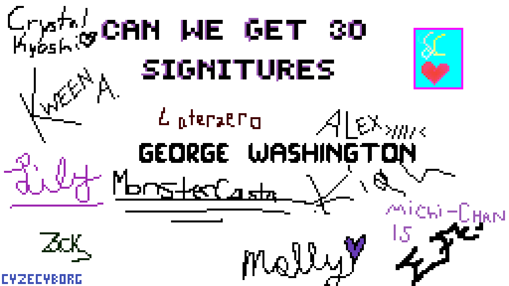 Editing Can We Get 30 Signatures? - Free online pixel art drawing tool ...