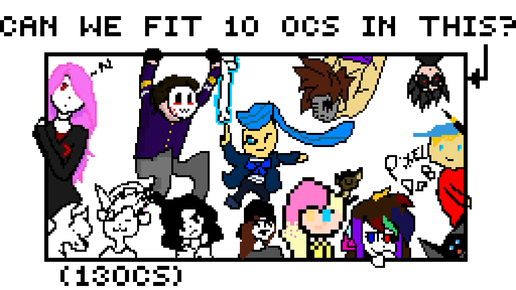Editing 10 ocs in one box - Free online pixel art drawing tool - Pixilart