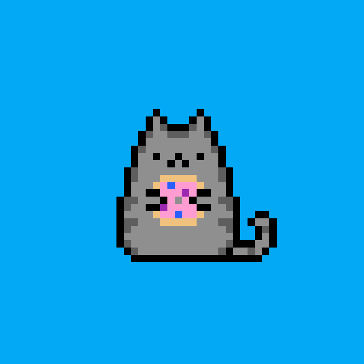 Pixilart - Pusheen by Squirrelina