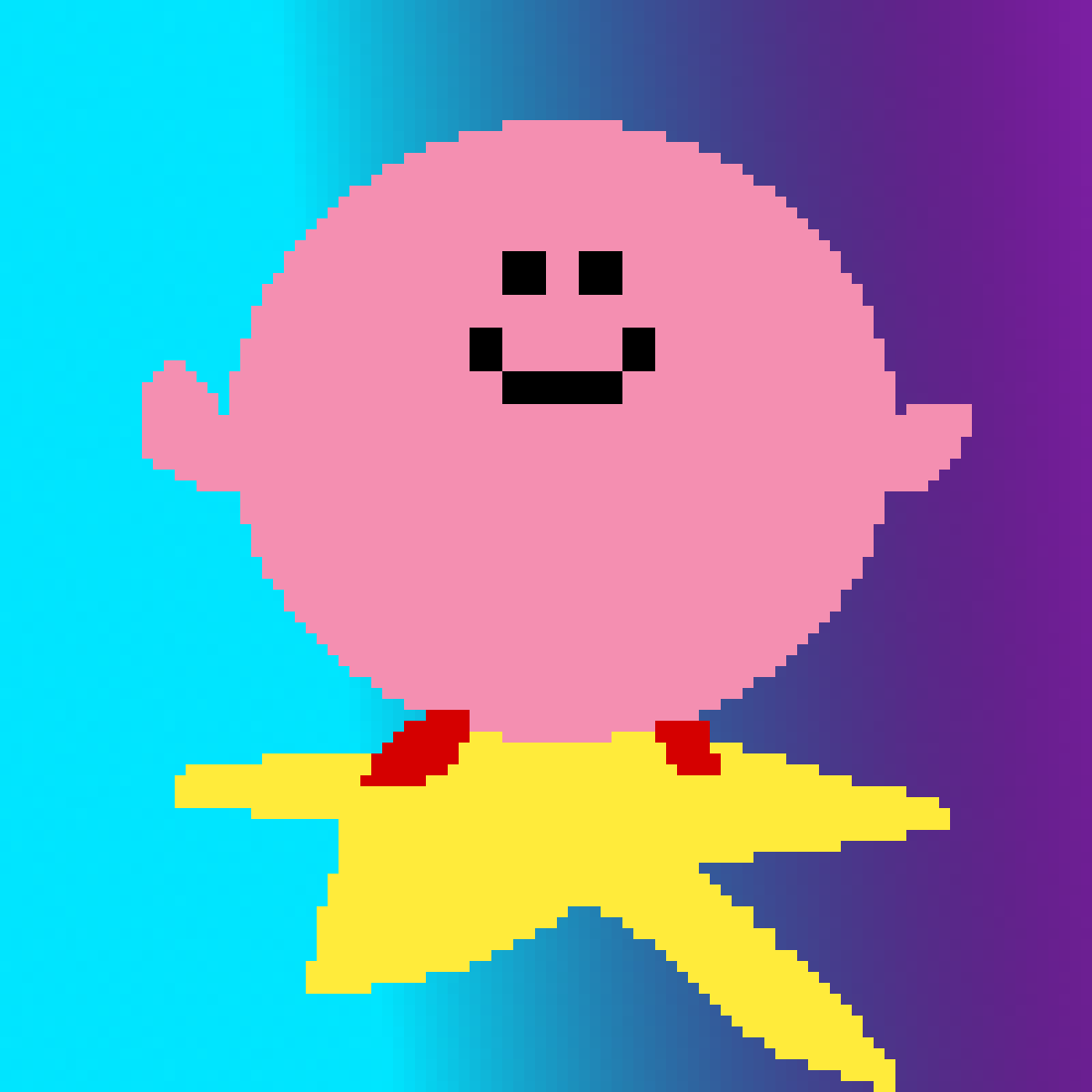 Pixilart - Derpy Kirby On a Star by Popplio0708