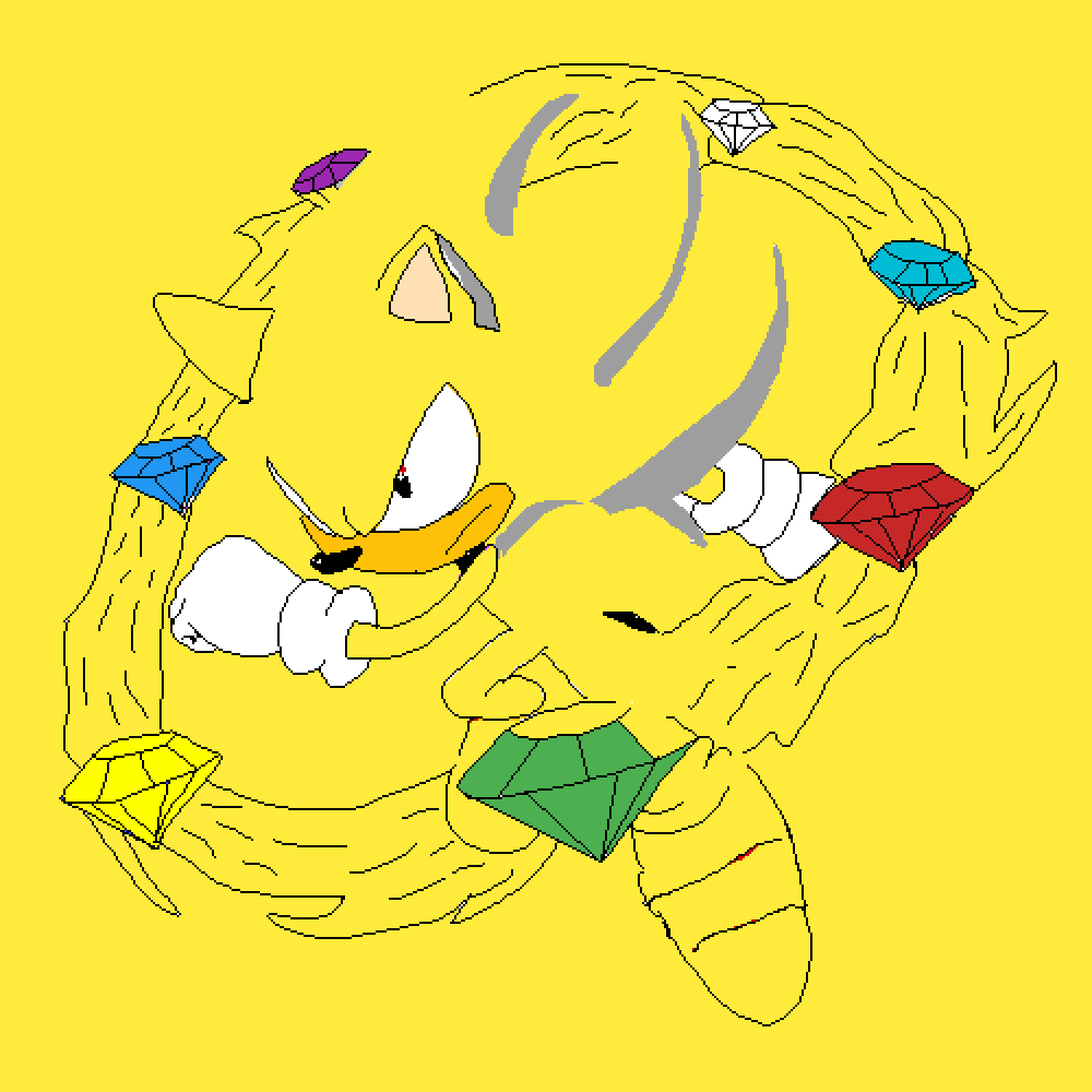 Pixilart - Super sonic by Sonic-the-blue