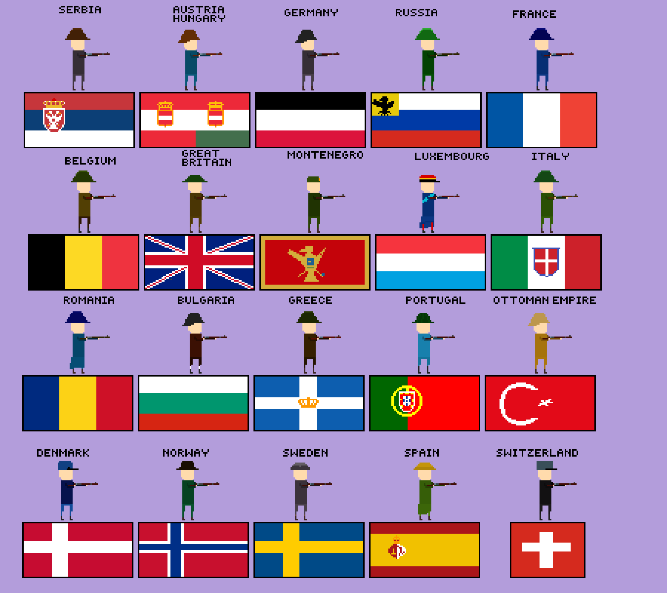 Pixilart - Flags n soldiers ww1 pt1 by Pvt-Katyusha