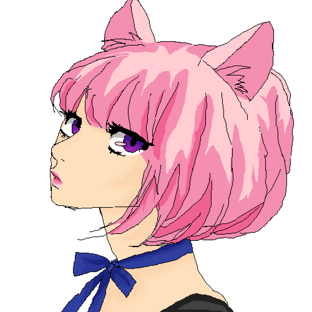 Editing cat girl - Free online pixel art drawing tool - Pixilart