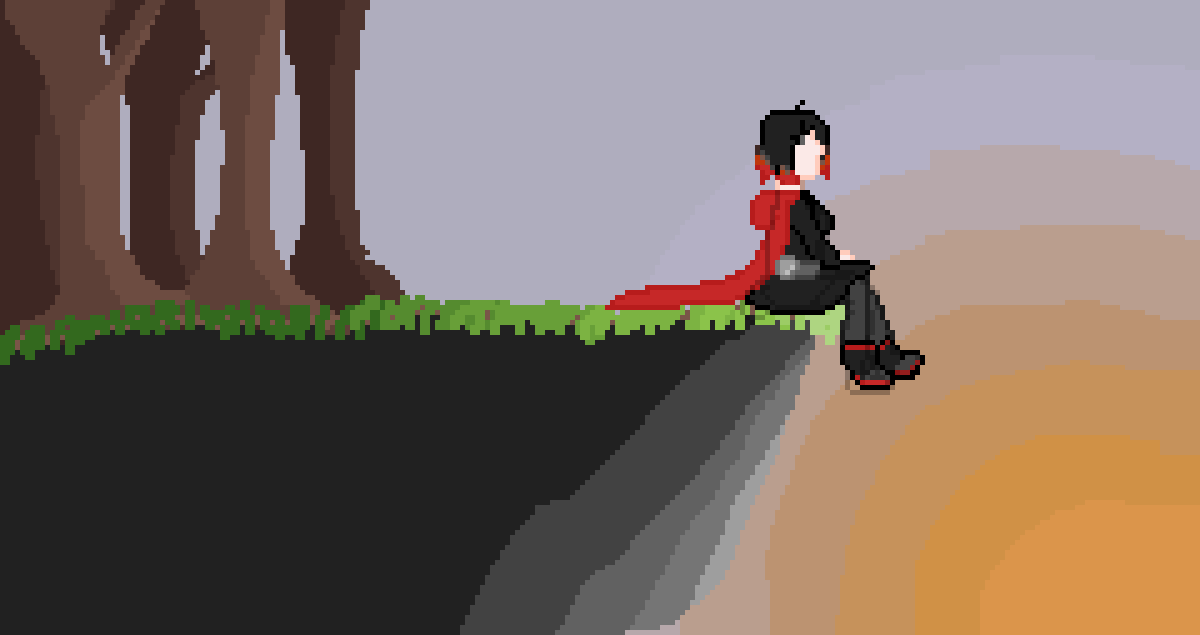 Pixilart - Ruby on cliff by Ailuicous