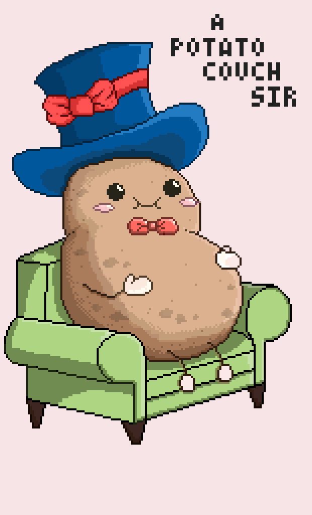 Pixilart - A Potato Couch Sir by LimVinci