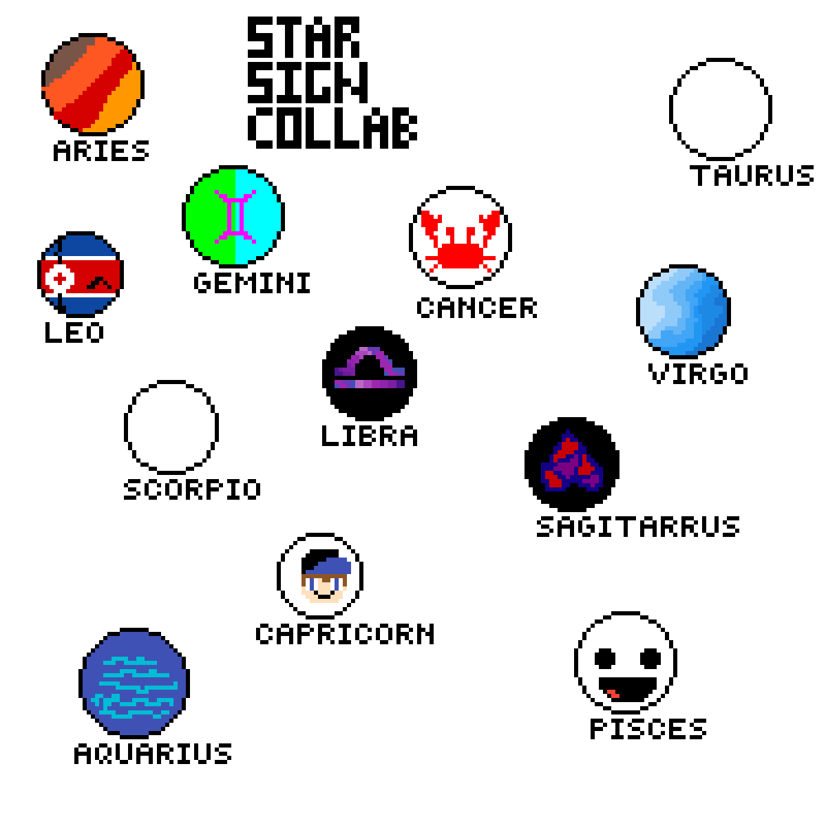 Editing Sign your zodiac sign - Free online pixel art drawing tool ...