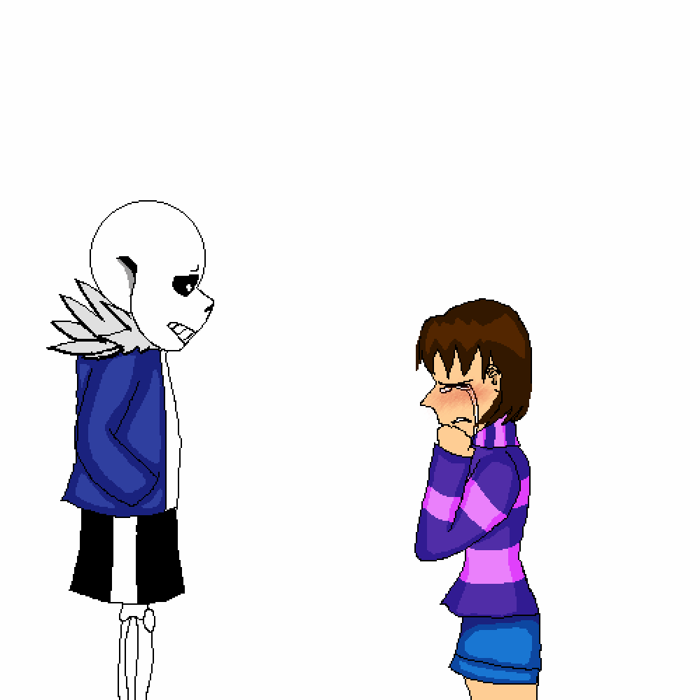 Pixilart - Sans and Frisk Comic Gif 1 by Derpymelone