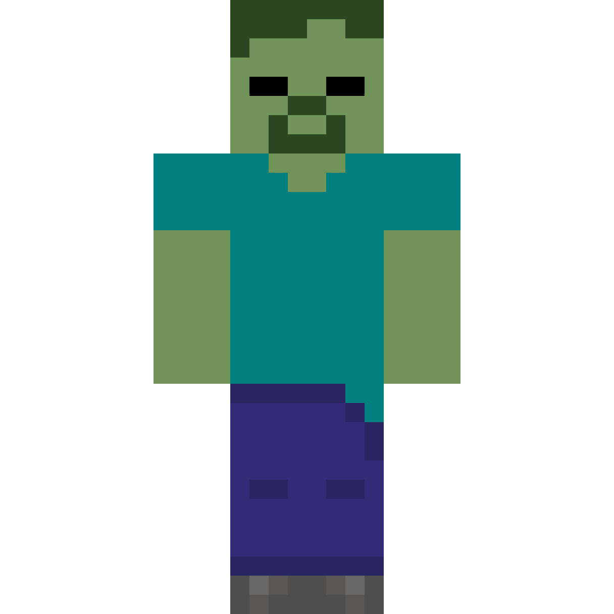 Minecraft Zombie Pixel Art Mine Craft Chicken Jockey Zombie Design