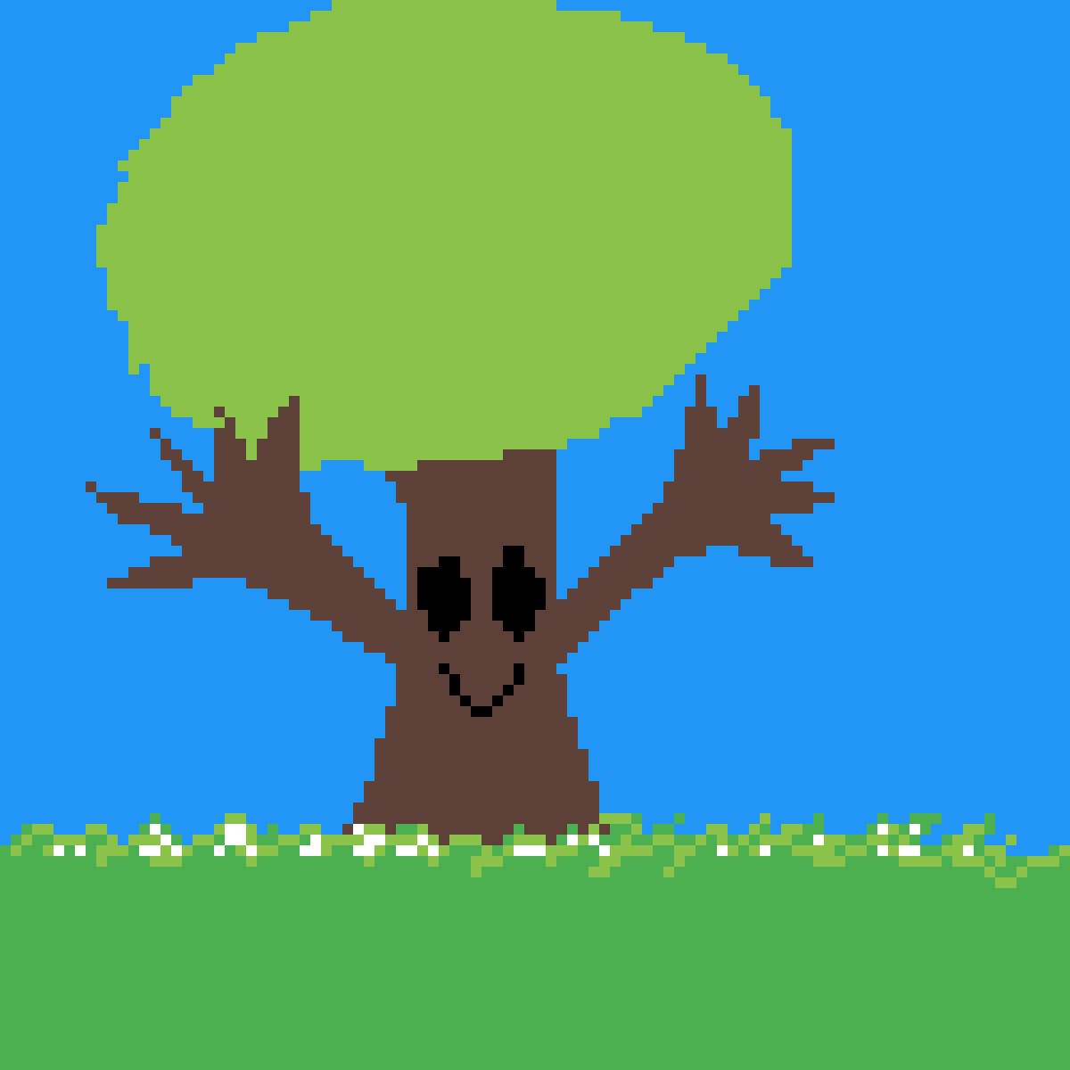 Editing The waving tree - Free online pixel art drawing tool - Pixilart