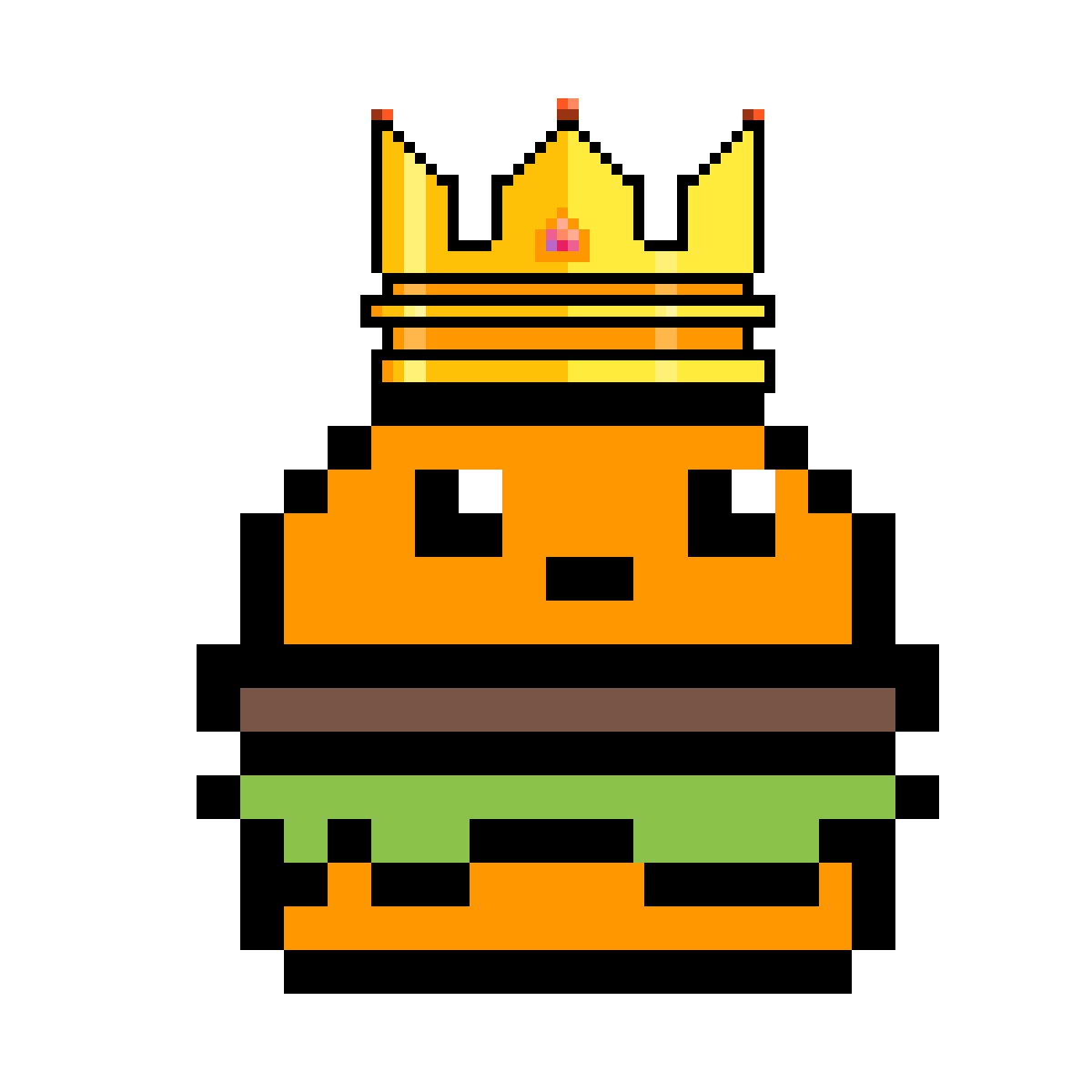 Minecraft Pixelart Burger Pixel Art Fast Food Burger Beef Stock Vector