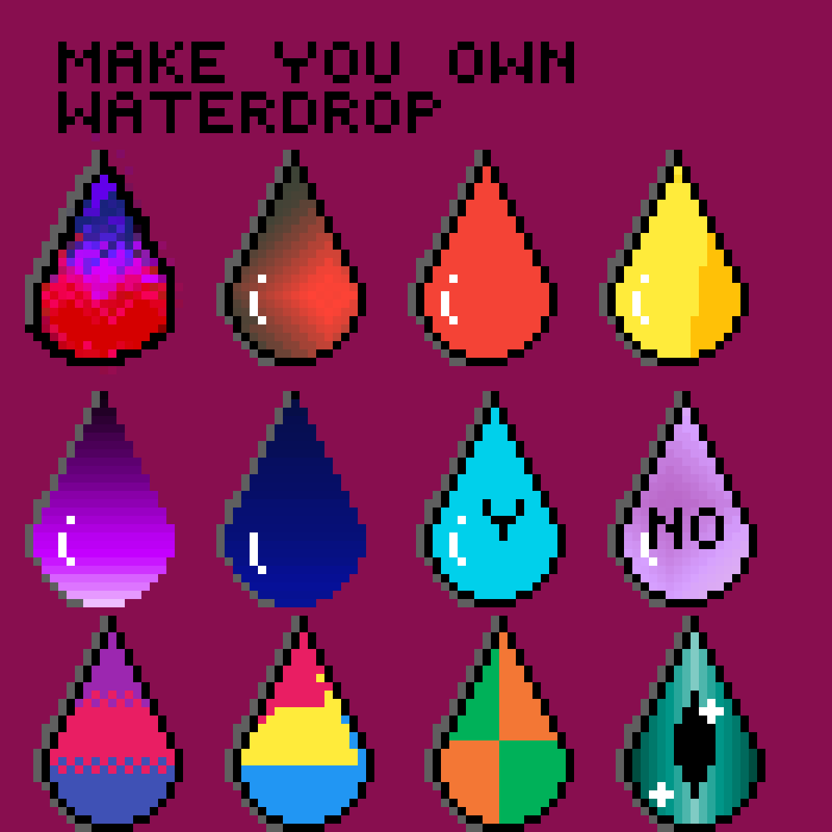 Editing Wildes raindrop - Free online pixel art drawing tool - Pixilart