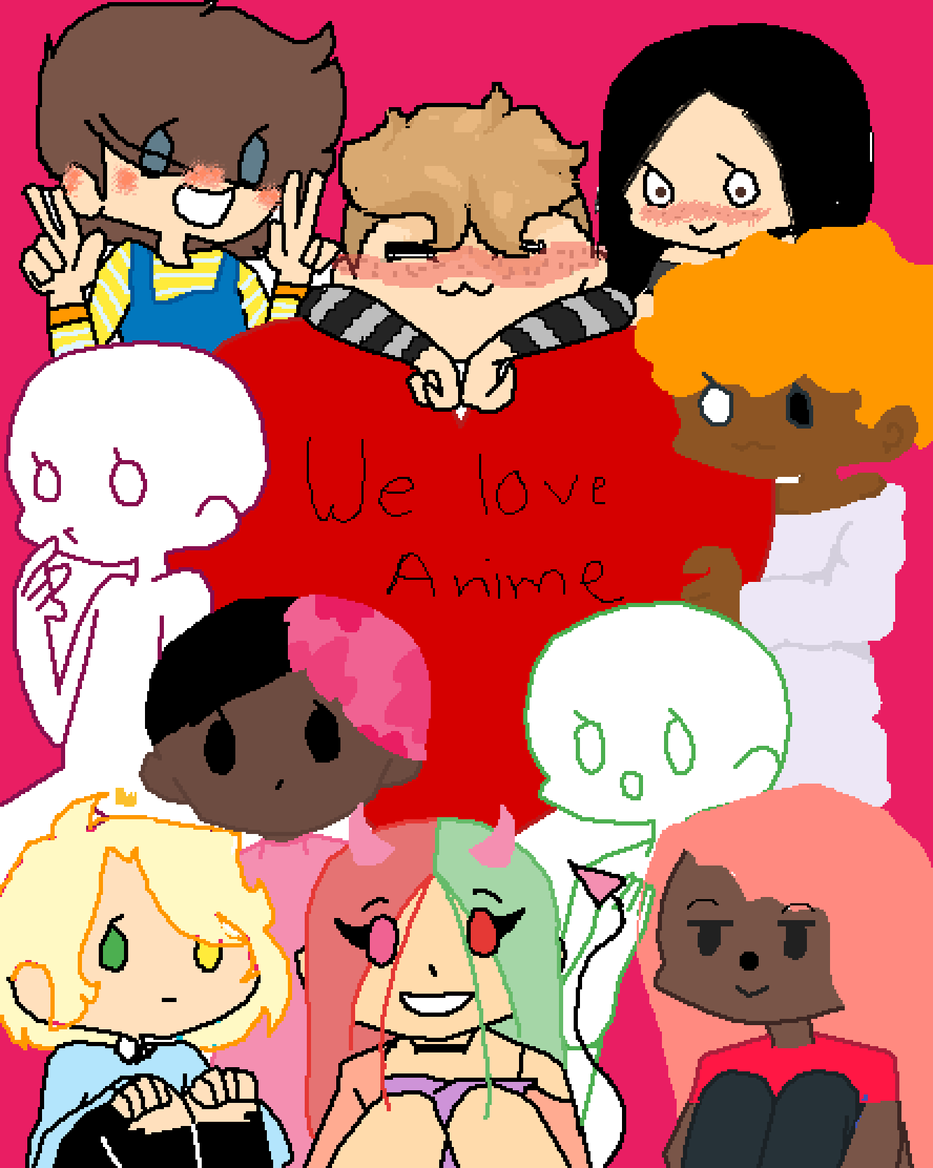 Pixilart - anime collabe by Enmu-Kibutsuji