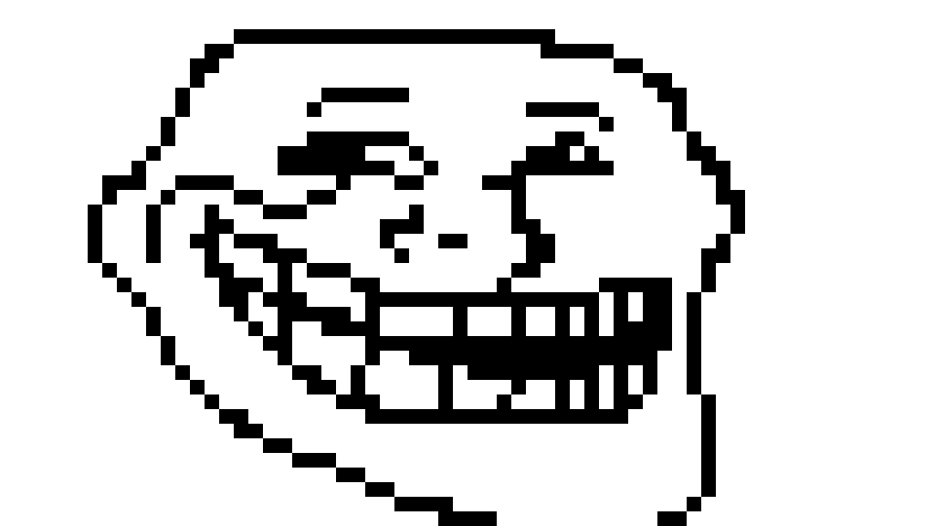 Pixilart - Troll face by jasminerose