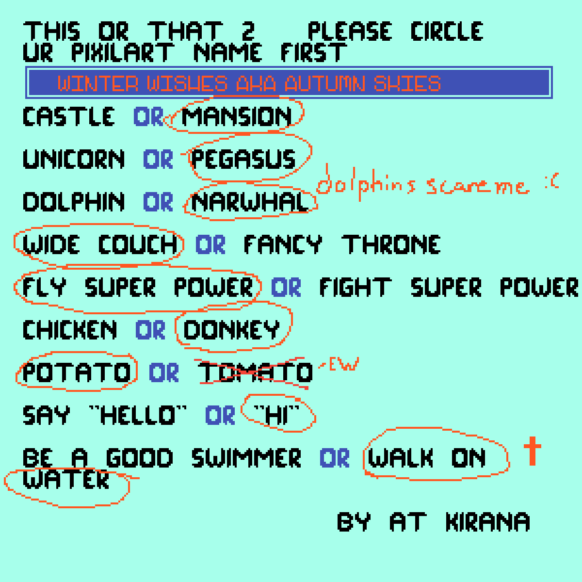 Pixilart - this or that thingy by autumnskies