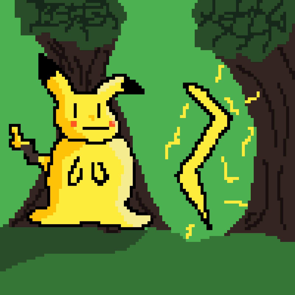 Pixilart - Derpachu by Jennske