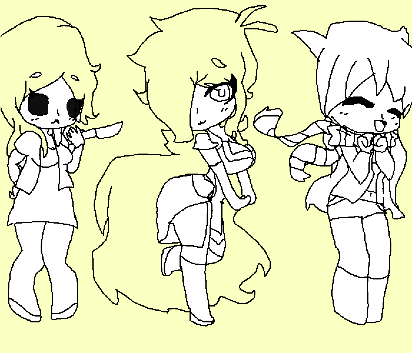 Pixilart - Jane, BENNY(genderbent BEN) and Lulu(Genderbent liu) by ...