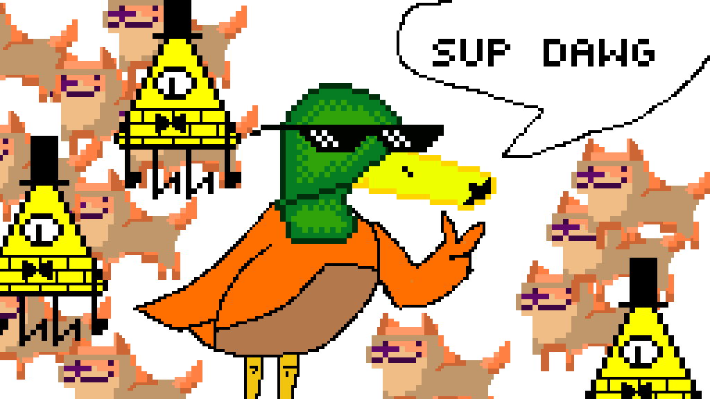 Pixilart - dank duck by Bronzozero