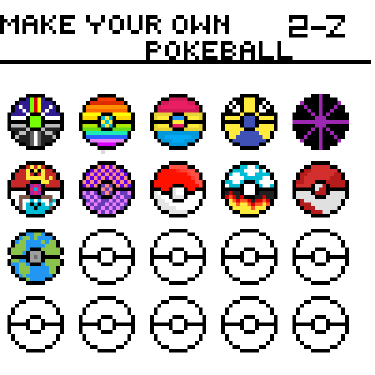 Pixilart Pokeballs By Teddaterminator