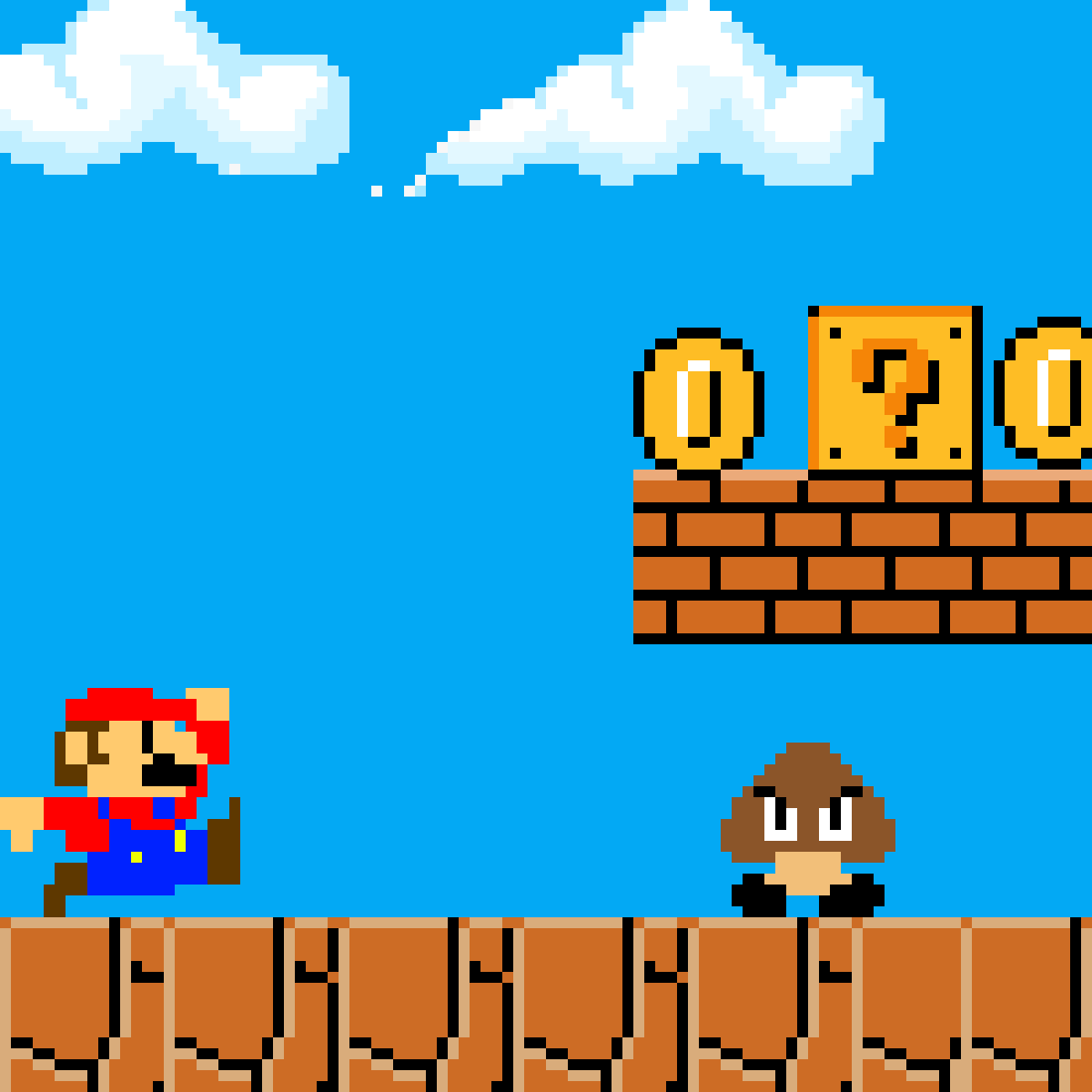 Pixilart - Mario Bros Paisaje by Kakashi-pro