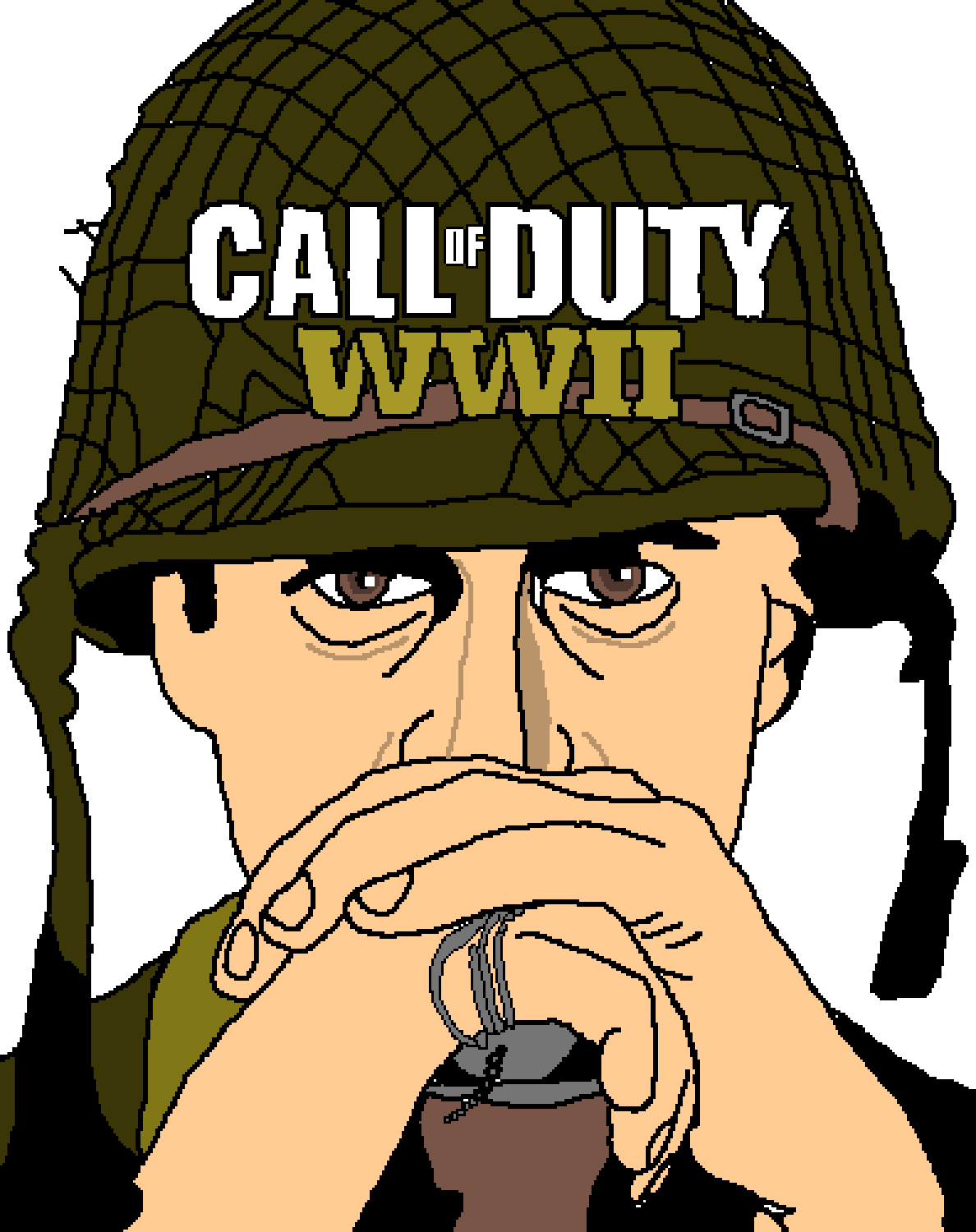 Pixilart - call of duty wwii by Diavolo-tails