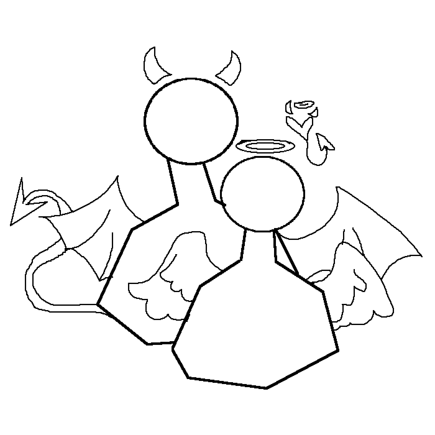 Pixilart - Devil x Angel Base by DanitheLover