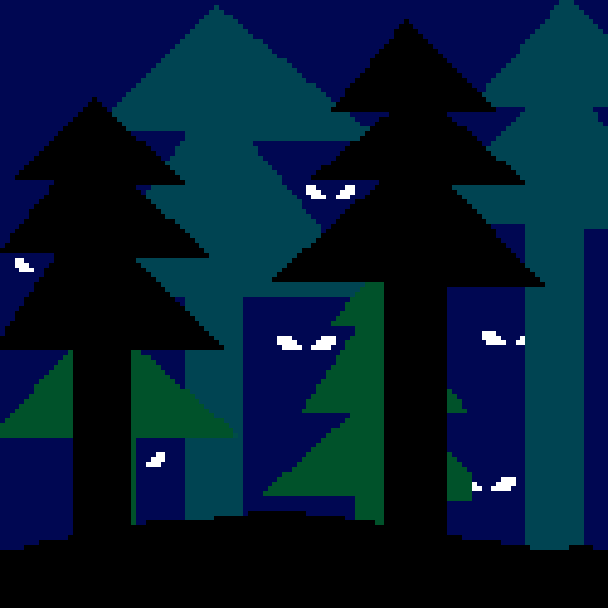 Pixilart - Forest at night by articuno05