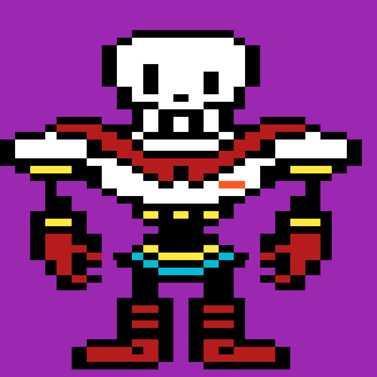 Editing Papyrus (Undertale) - Free online pixel art drawing tool - Pixilart