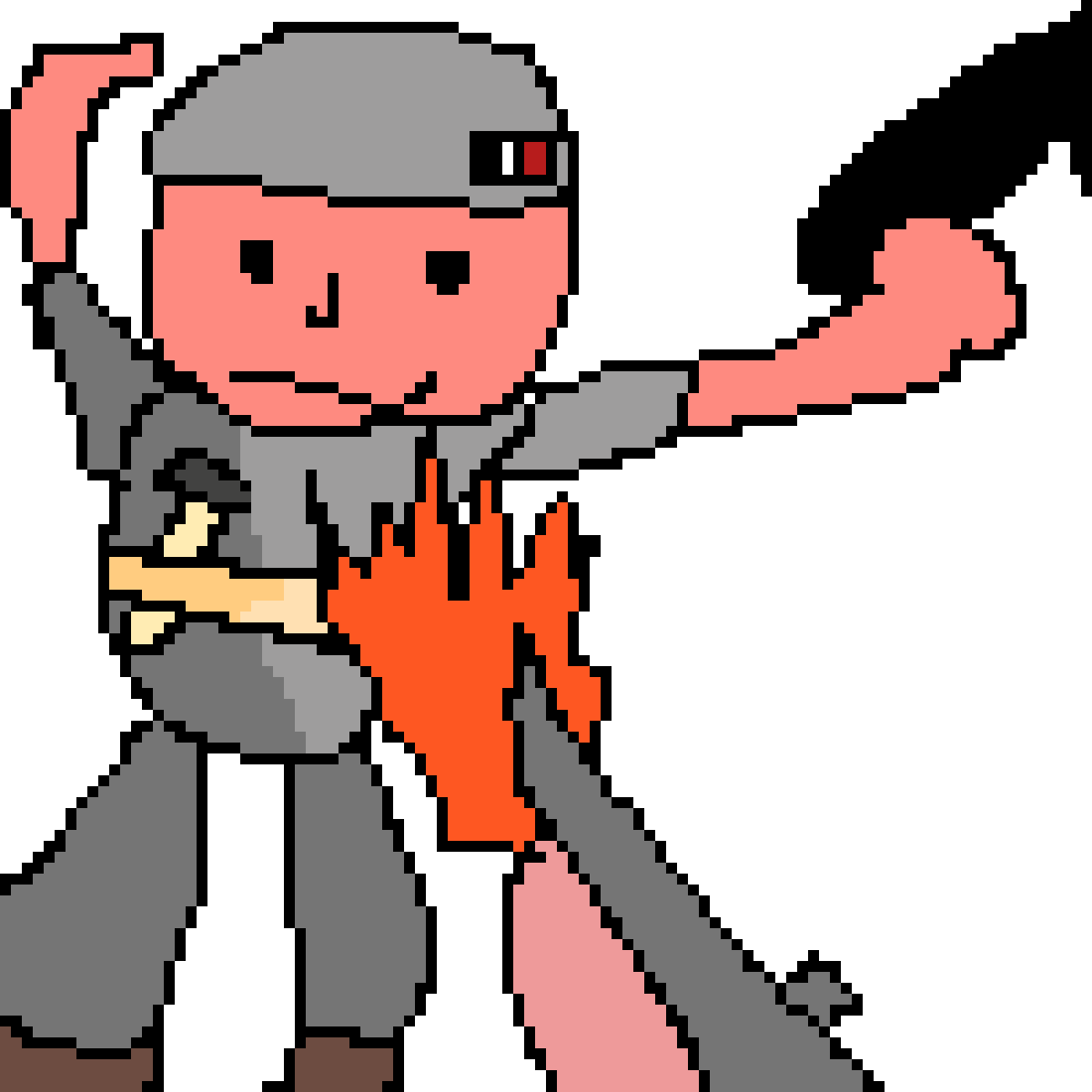 Pixilart - thompson in action by MrPress123